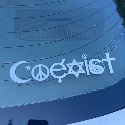 Coexist Vinyl Decal Car Window, Mirror, Bumper, Laptop, Cornhole ...