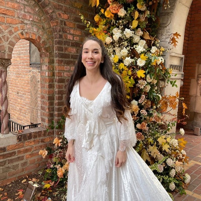 Christine Daae Costume Adult Christine Daae White Lace Robe Dressing ...