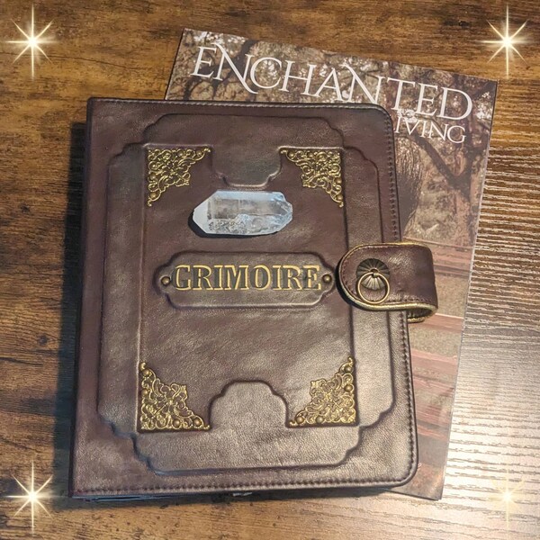 Grimoire Journal Cover / Moon Magic Cover / Cover for Book of Shadows ...