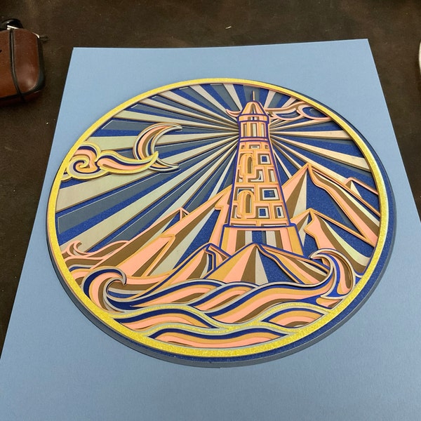 Lighthouse 3D Mandala SVG Files, Patterns Files for Laser Cutting ...