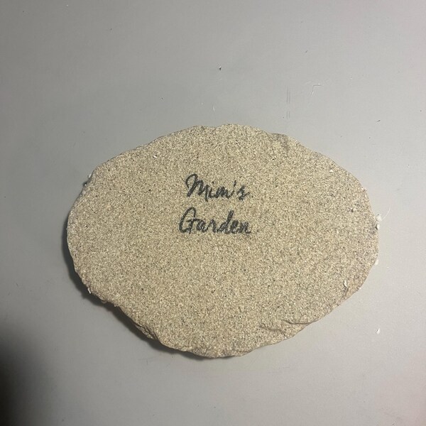 Personalized Custom Message Flat Garden Stone, Custom Garden Decor ...