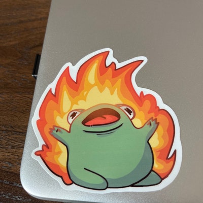 Arson Frog Sticker // Frog Meme Stickers, Frog Sticker for Luggage ...