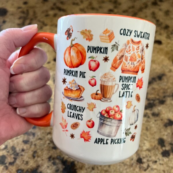Hello Fall Mug, Fall Mug, Pumpkin Spice Latter Mug, Autumn Mug, Fall ...