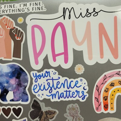 Personalized Crayon Sticker Pack - Etsy