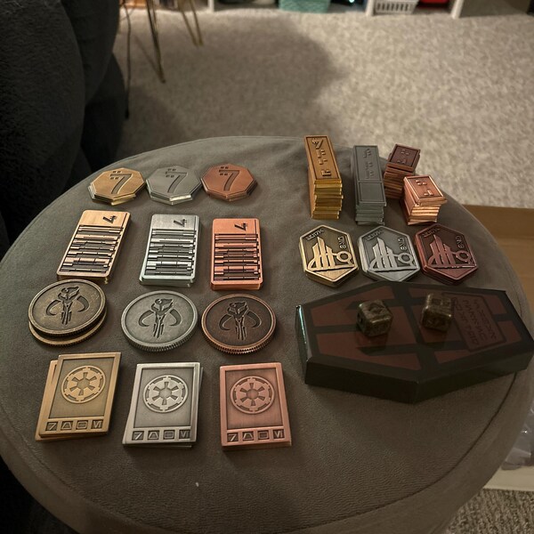 Deluxe Sabacc Core Worlds Set Solid Metal | Sabacc Gaming Tokens |star ...