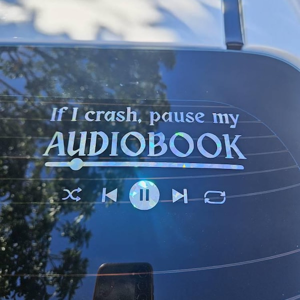 AUDIOBOOK, Audio Girlie, If I Crash, Bookish Merch, Thingy Thingz, Car ...