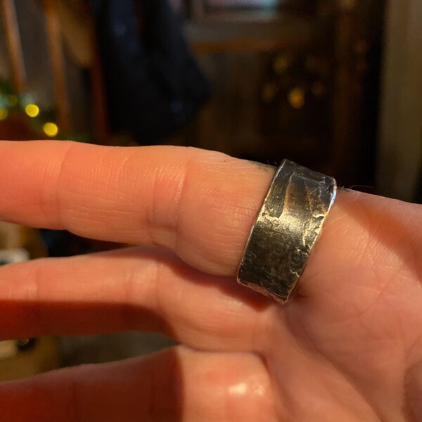 Organic Ball Ring in Sterling Silver / Rustic Ring / Dot Ring / Bubbles ...