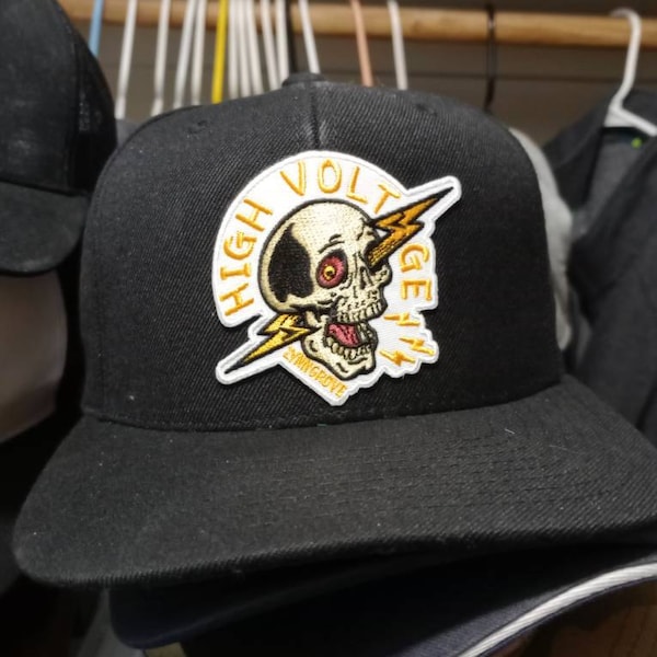 High Voltage Skull HAT (9 Colors)- Lineman Hat - Blue Collar Worker - Patch - Lineman Patches - Etsy