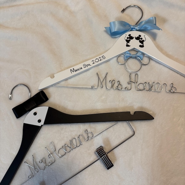 Disney Wedding, Mickey Mouse Hanger,personalized Wedding Hanger,disney ...