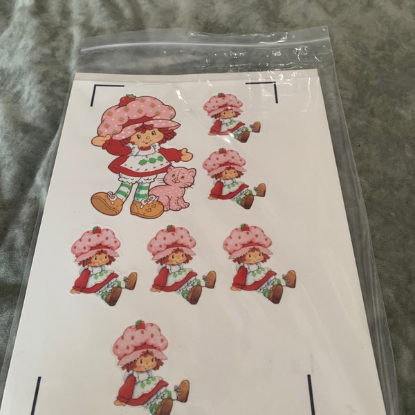 Strawberry Shortcake Edible Cake Topper 80s Edible Image Cake Topper