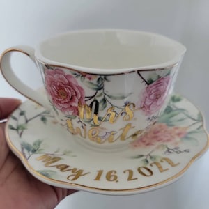 Tea Cup Personalized Tea Cups Custom Tea Cup Tea Lover Gift Teacup Gift ...