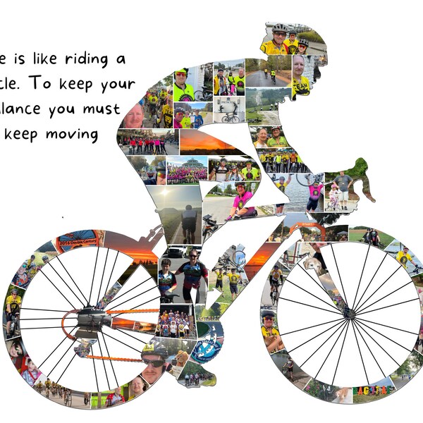 Personalized Cycling Photo Collage Template Custom Cycling Gifts for ...