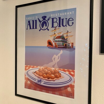 AFFICHE A3 All Blue Restaurant Manga Vintage - Etsy France