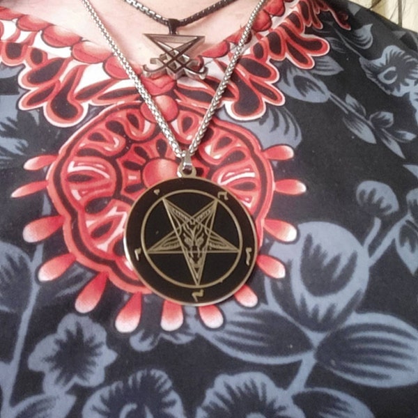 Large Sigil of Baphomet Pendant (bessy Version - Stainless Steel ...