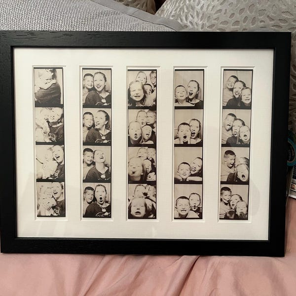 Photo Booth Strip Frame - 1 Photo Booth Strip - Wooden Photo Frames ...