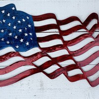 Waving Flag Dxf and Svg Bad Dog Metalworks Digital Download Laser CNC ...