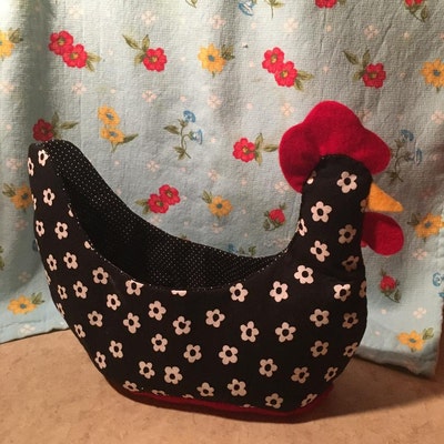 Chicken Basket PDF Tutorial With Pattern, Easter DIY Fabric Project for ...