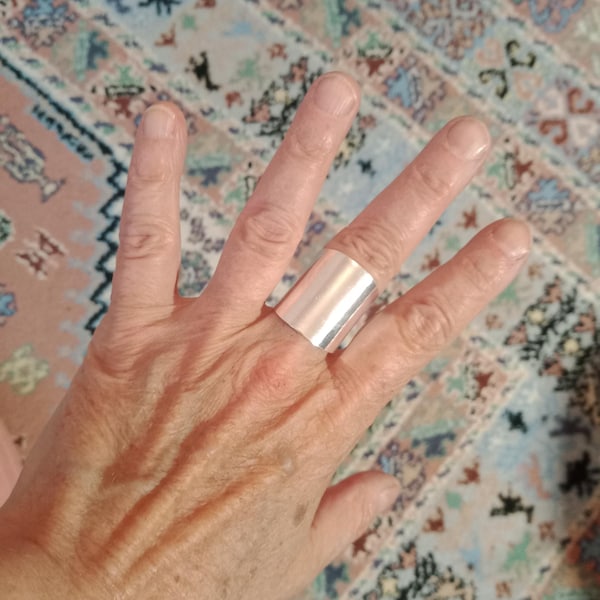 925 Sterling Silver Cube Ring Industrial Nut Ring Square Ring Big Bolt ...