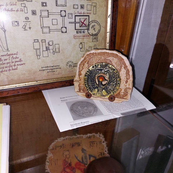 Indiana Jones, Staff of RA Headpiece, Antique Gold, Solid Metal, Amber ...