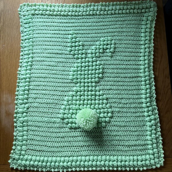 BUNNY BOBBLE BLANKET Crochet Pattern, Easy and Quick to Crochet, 4 Page ...