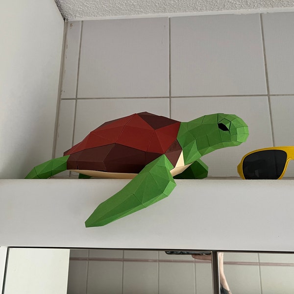 Sea Turtle Paper Craft, Digital Template, Origami, PDF Download DIY ...