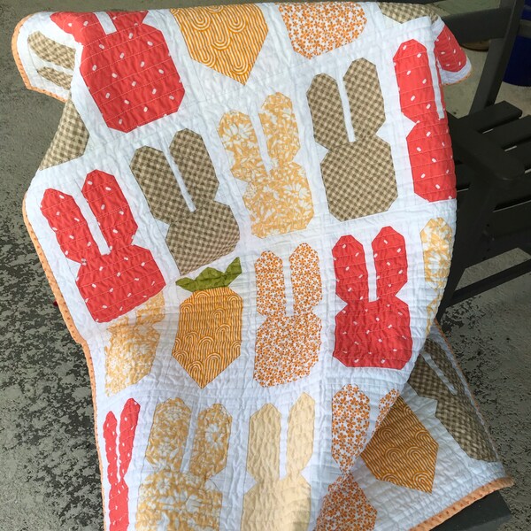 Easter Parade PDF Quilt Pattern in Two Sizes: Mini Quilt and Throw ...