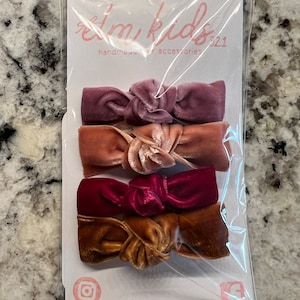 Small Velvet Fully Lined Barrettes Baby Barrettes Toddler - Etsy