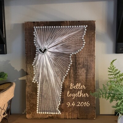 Vermont String Art, Vermont Decor, State String Art, Vermont Nail Art ...