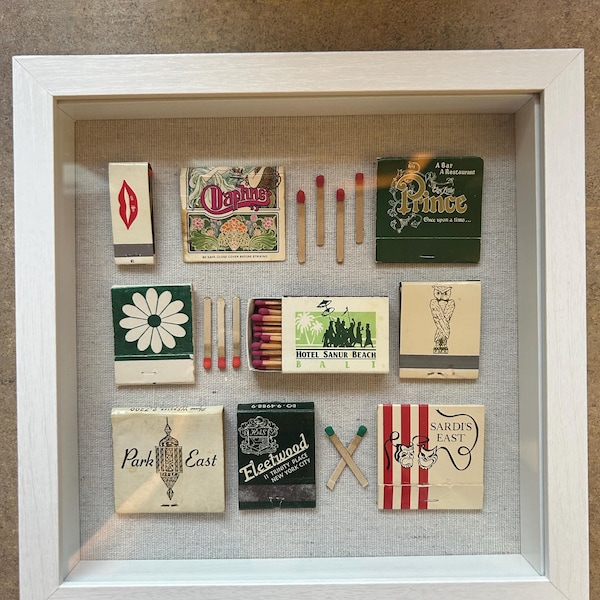 Custom Vintage Framed Matchbook Art - Etsy