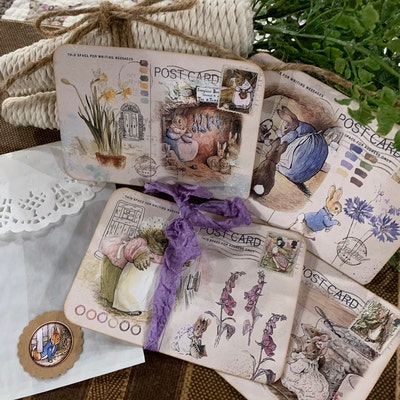 FOUR Beatrix Potter Peter Rabbit Postcards Art Mail Place Cardskeep in ...