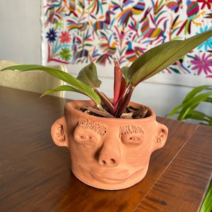 Cara De Planta Handcrafted Terracotta Pot Unique Handmade Clay - Etsy