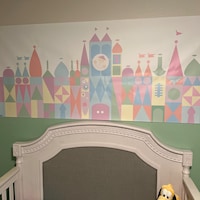 PRINTED Its a SMALL WORLD Inspired Birthday Party Backdrop Small World ...