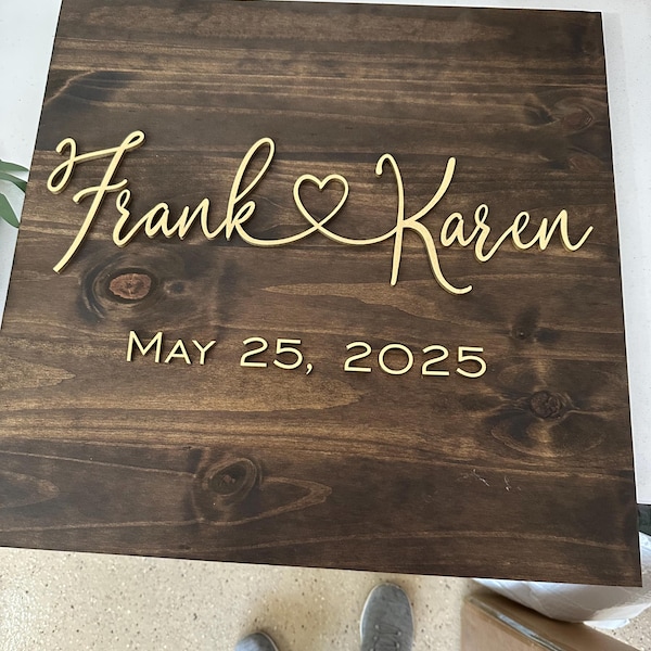 Wedding Sign, Wedding Gift, Gift for Couple, 3D Sign, Personalized ...
