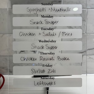 Acrylic to Do List for Wall Dry Erase Board Clear Acrylic - Etsy