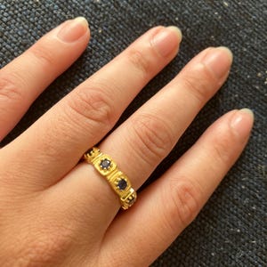 Rainbow Gemstone Eternity Band, Multi Gemstone Ring, 14k Gold Rainbow ...