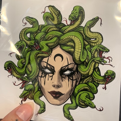 Greek Goddess Medusa Sticker Medusa Snakes Stickers Greek Mythology ...