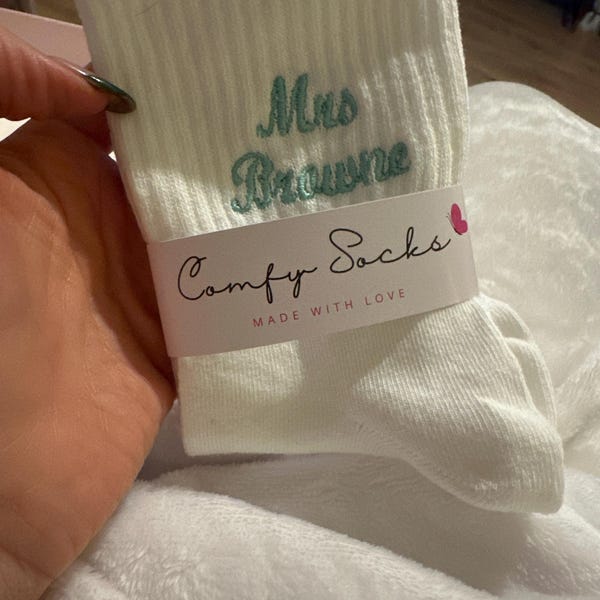 Princess Bride Socks, Custom Embroidered Lilac Flower Wedding Socks ...