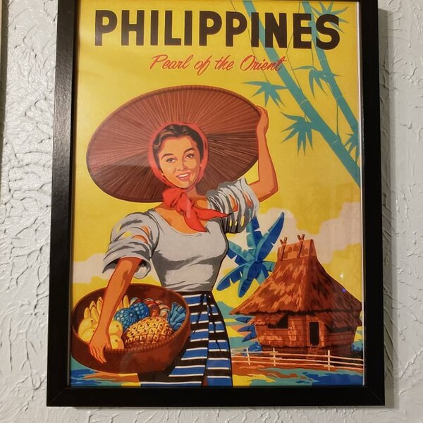 Philippines Vintage Travel Poster Wall Art Print Asian Decor (AJT149 ...