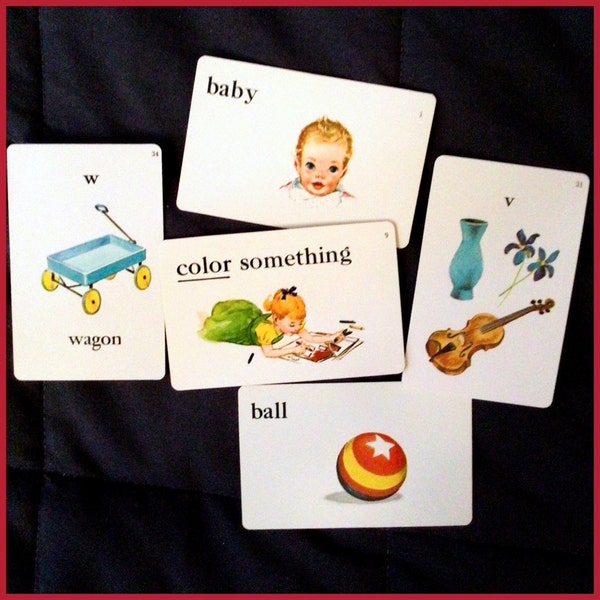Very Vintage Picture Flash Card Lot - Etsy
