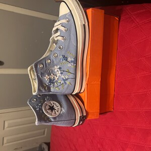 Converse Custom Floral Embroidery / Converse Custom Name / Gift for ...