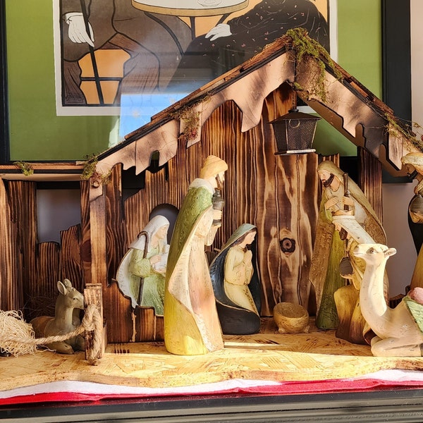 Nativity Manger ,stable for Nativity,wood Nativity Stable, Manger ...