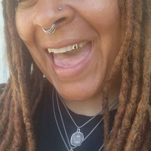 10K Gold Custom Grillz Two Front Teeth Real Solid Gold Double Cap Teeth ...