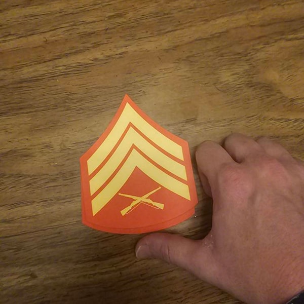 Marine Corps Enlisted Ranks Dress Vinyl Stickers, USMC Stickers ...