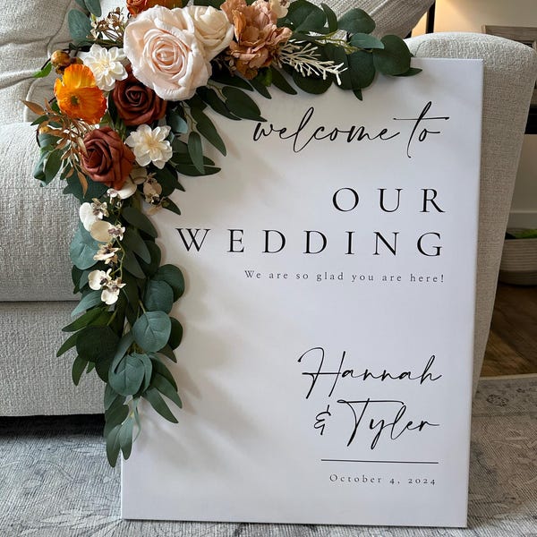 Wedding Welcome Sign, Wedding Sign, Welcome to Our Wedding Sign ...