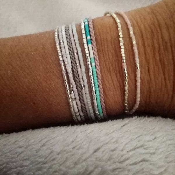 Red String Bracelet, Gold and Red Seed Bead Bracelet, Minimalist Thin ...