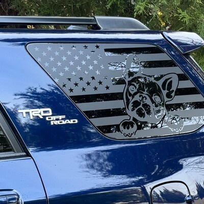 Fits 2007-2014 Chevy Tahoe Rear Side Windows Punisher Distressed ...