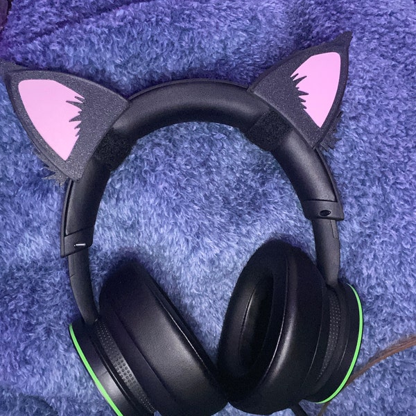 Pink Cartoon Cat Ears, Streaming Headset Cat Ears, Streaming Headphone ...