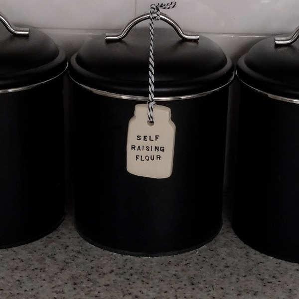 Ceramic Tags - Kitchen Accessories - Jar Labels - Label Tags - - Etsy