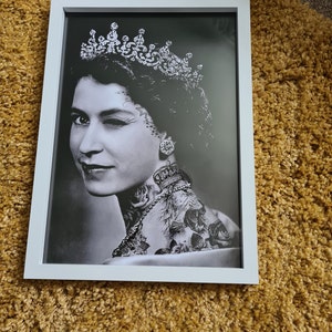 Punk Queen Queen Elizabeth Home Decor Wall Art Print - Etsy UK