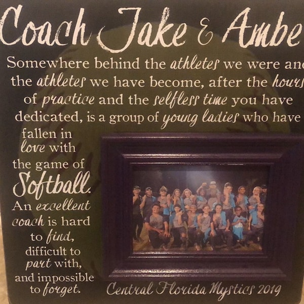 Softball Coach Gift Idea, Coaches Gifts Softball Gift, Thank You Coach ...
